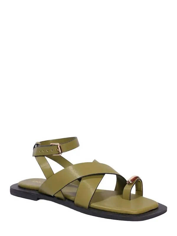 KNEETOES Elowyn Cross Strap Sandal - Green