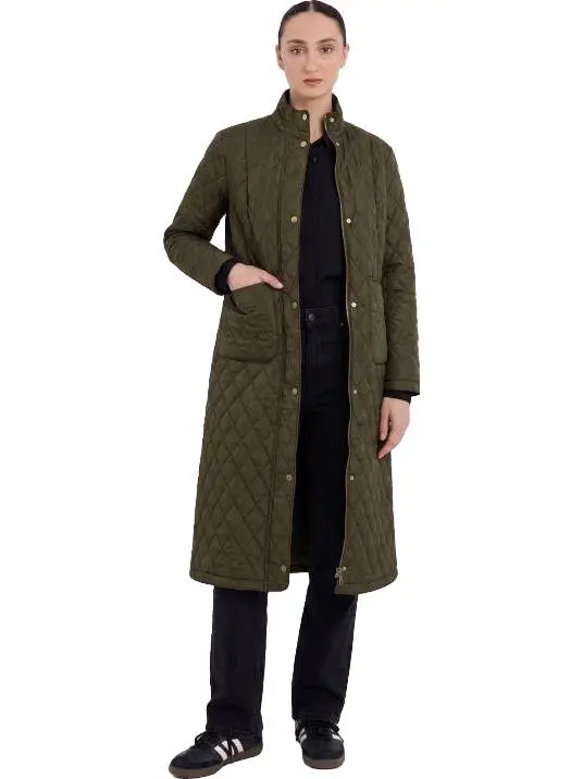 OROLAY Barnform Long Lightweight Trench Jacket - Olive
