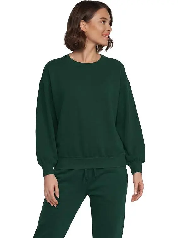 LANDS' END Serious Sweats Relaxed Long Sleeve Crew Neck Sweatshirt - Pine