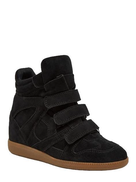 SILENT D Sara Sneaker - Black Micro Suede