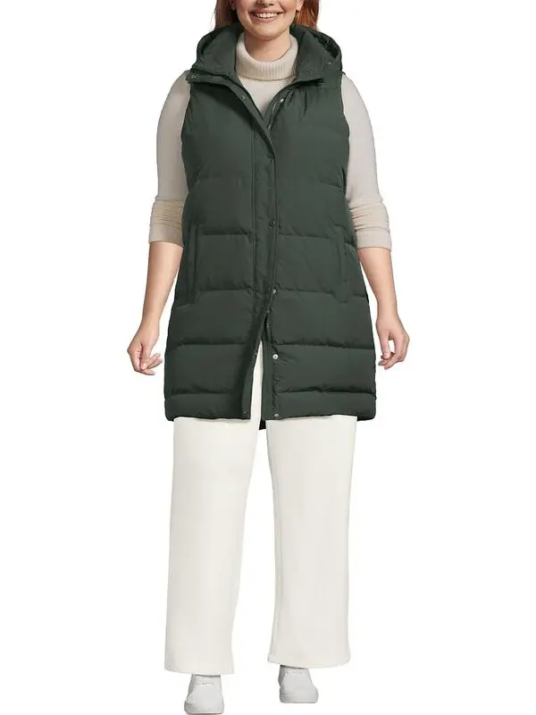 LANDS' END Max 600 Down Puffer Vest - Evening Forest