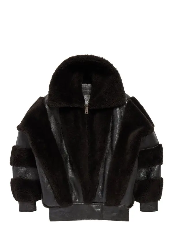 Balenciaga High Collar Jacket - Brown