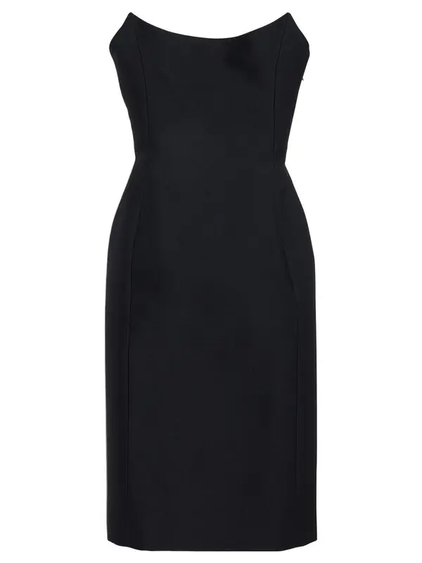 Balenciaga Midi Bustier Dress - Black