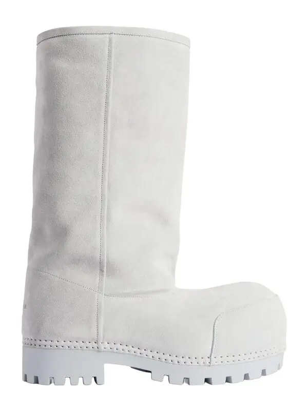 Balenciaga Alaska Fur High Boot - Blue