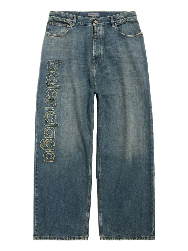 Balenciaga Baggy Fit Jeans - Blue