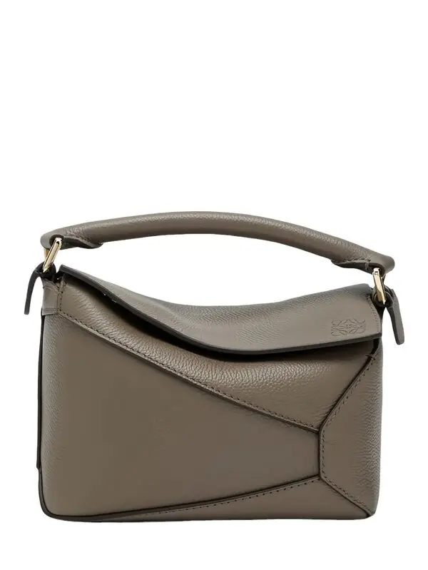 Loewe Puzzle Edge Mini Leather Handbag - Grey