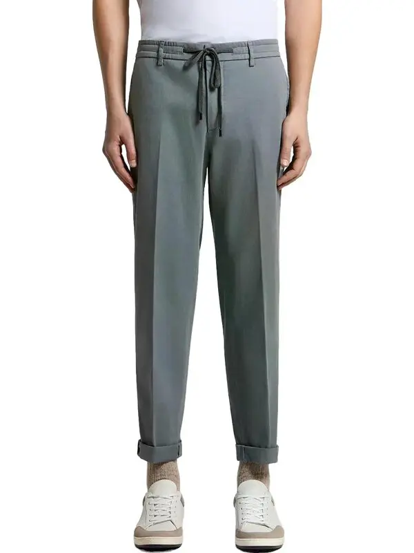 Peserico Drawstring Turn-up Trousers - Grey