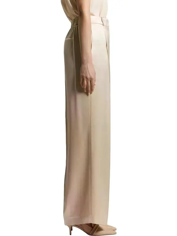 Peserico Pleated Wide-leg Trousers - Neutrals
