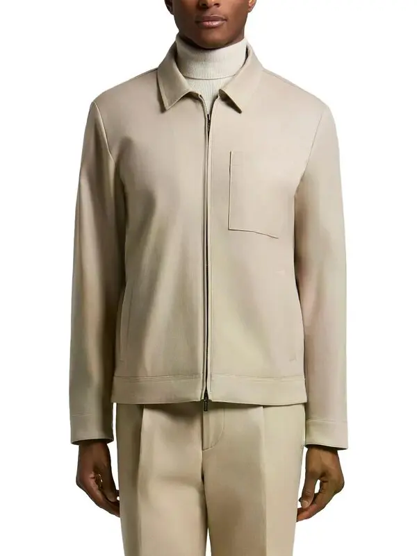 Peserico Zip-up Chest-pocket Jacket - Neutrals