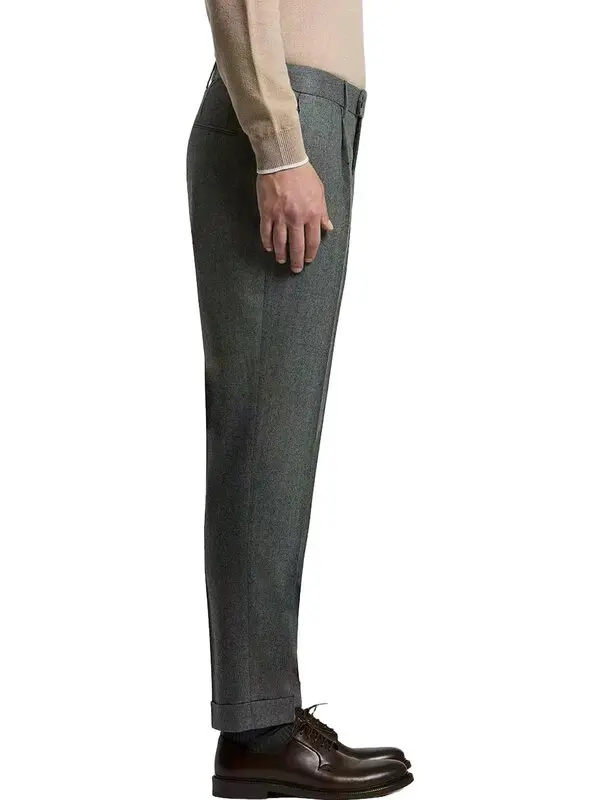 Peserico Pinstripe Pleated Trousers - Grey