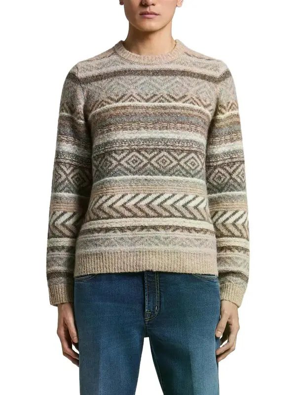 Peserico Fair Isle-knit Sweater - Neutrals