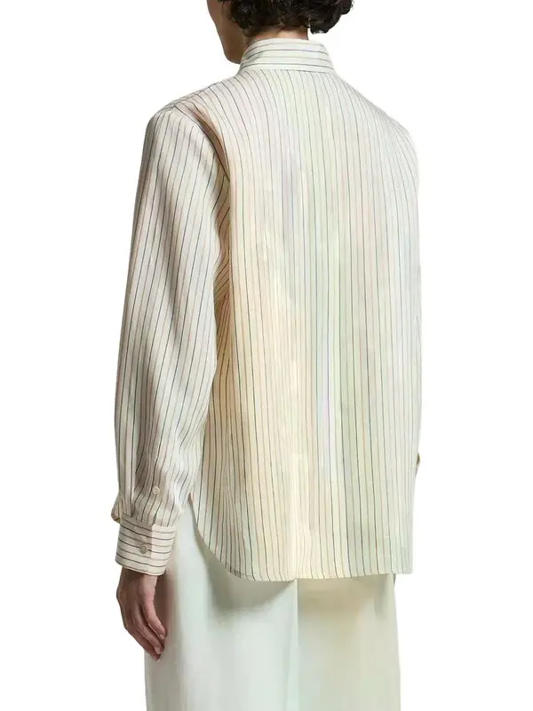 Peserico Vertical-stripe Shirt - Neutrals