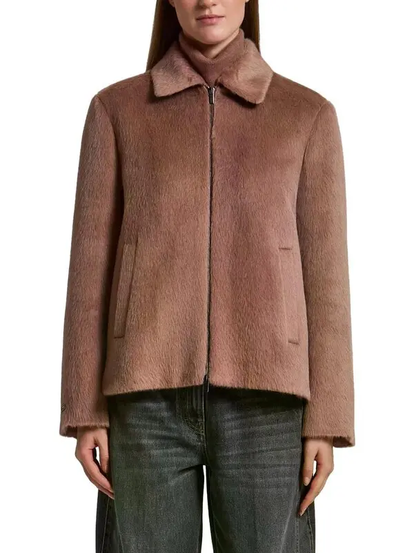 Peserico Zip-up Faux-fur Jacket - Pink