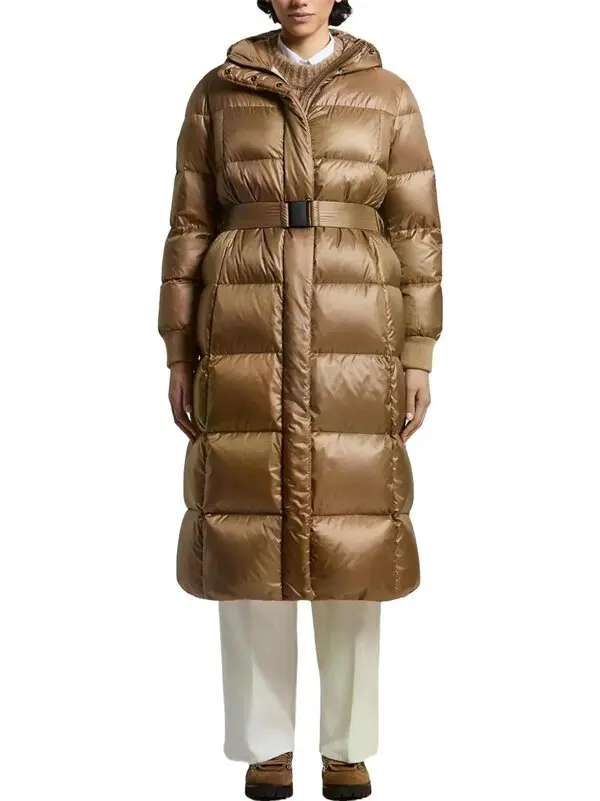 Peserico Belted Hooded Coat - Brown