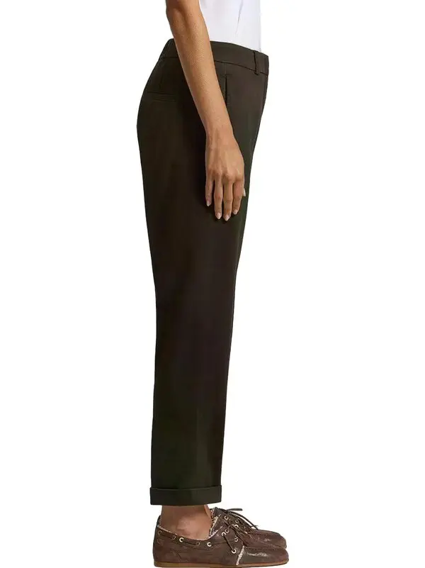 Peserico Turn-up Cuff Tailored Trousers - Brown