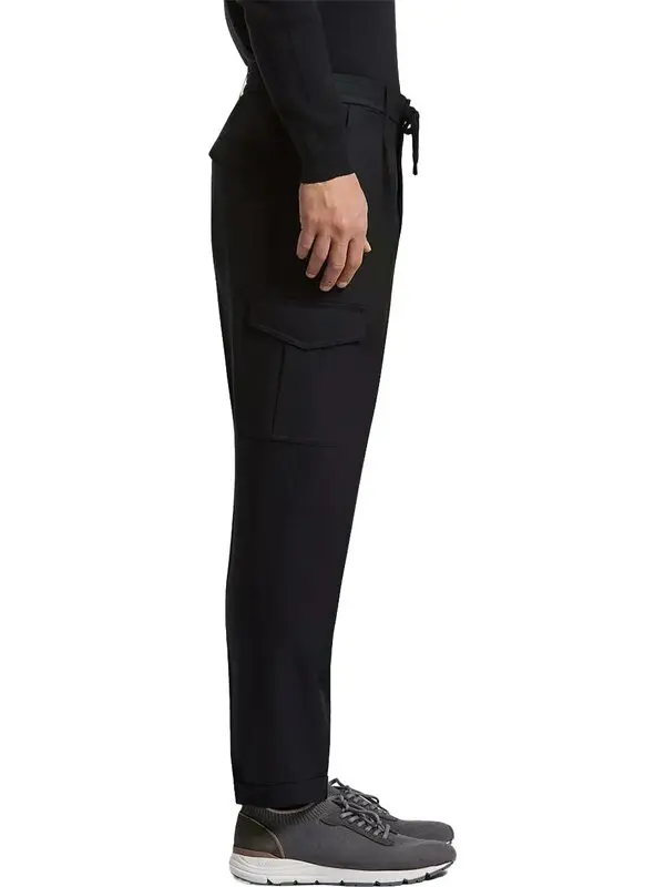 Peserico Pleated Drawstring-waist Trousers - Blue