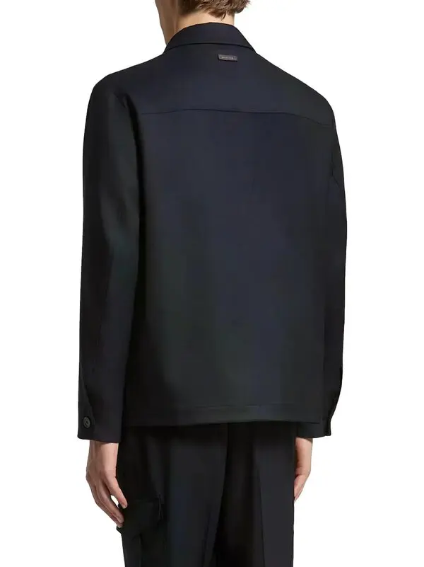 Peserico Button-up Chest-pocket Jacket - Blue