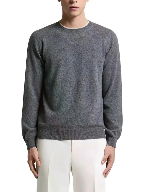 Peserico Ribbed-trim Sweater - Grey