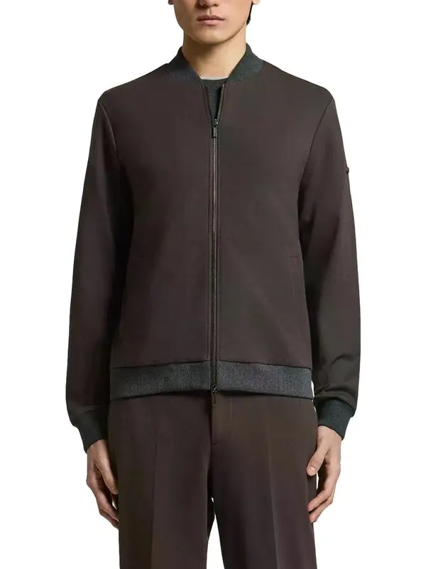 Peserico Zip-up Sweatshirt - Brown