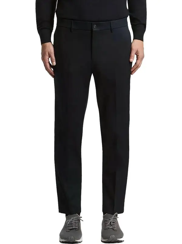 Peserico Pressed-crease Tailored Trousers - Blue