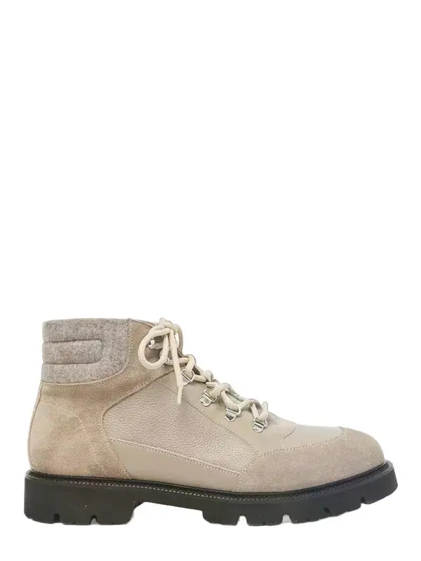 Peserico Panelled Lace-up Boots - Neutrals