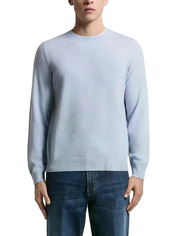 Peserico Crew-neck Ribbed-trim Sweater - Blue