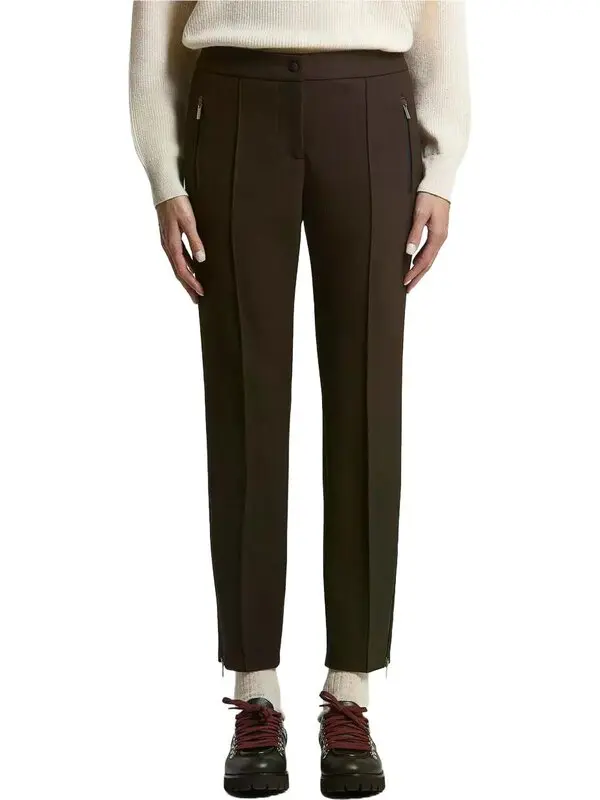 Peserico Zip-detail Tapered Trousers - Brown