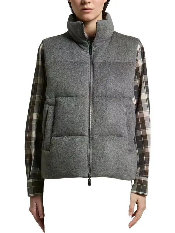 Peserico Reversible Padded Gilet - Grey