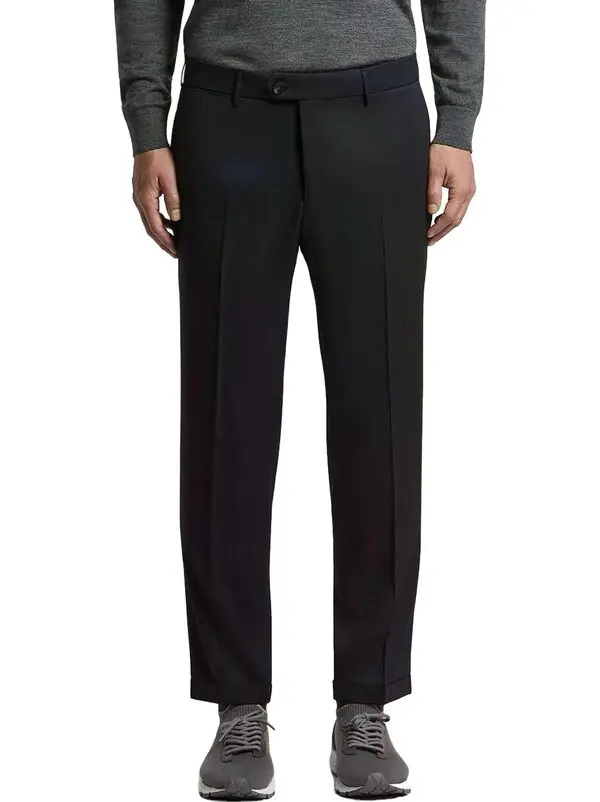 Peserico Pressed-crease Turned-up Trousers - Blue