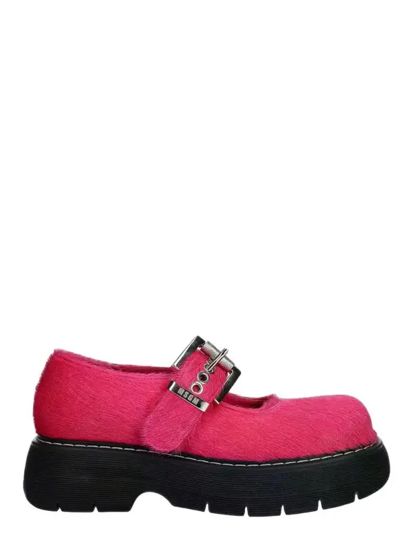 MSGM Buckle-fastening Platform Shoes - Pink