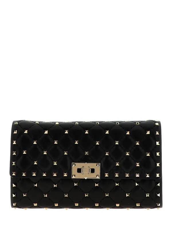 Valentino Garavani Rockstud Spike' Shoulder Bag - Black