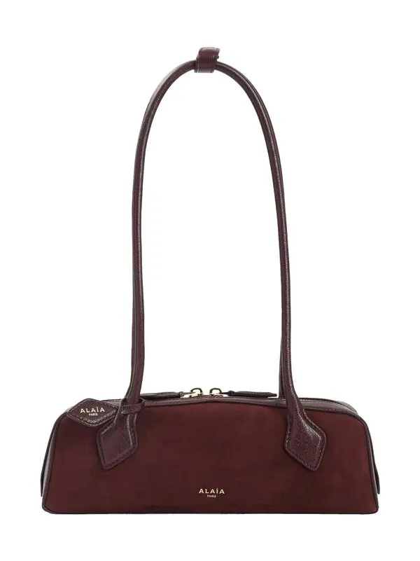 Alaïa Teckel Small Suede Shoulder Bag - Red