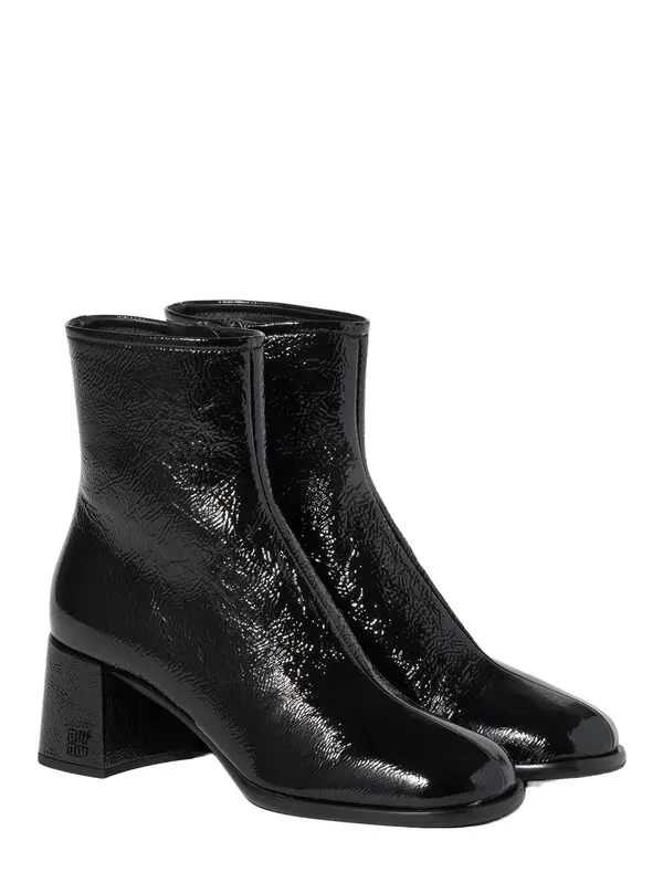 Miu Miu Naplak Booties - Black