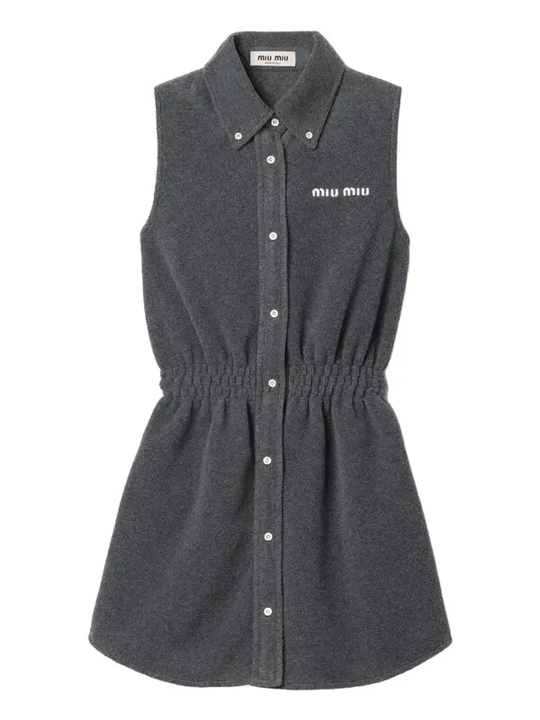 Miu Miu Fleece Dress - Grey