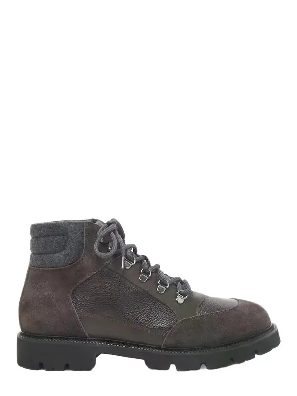 Peserico Panelled Lace-up Boots - Brown