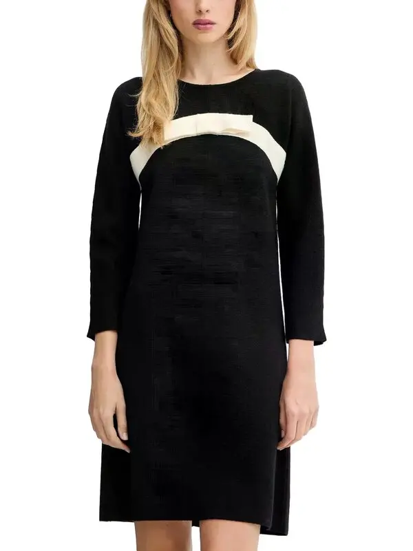 Luisa Spagnoli Misfatta Bow-detail Mini Dress - Black
