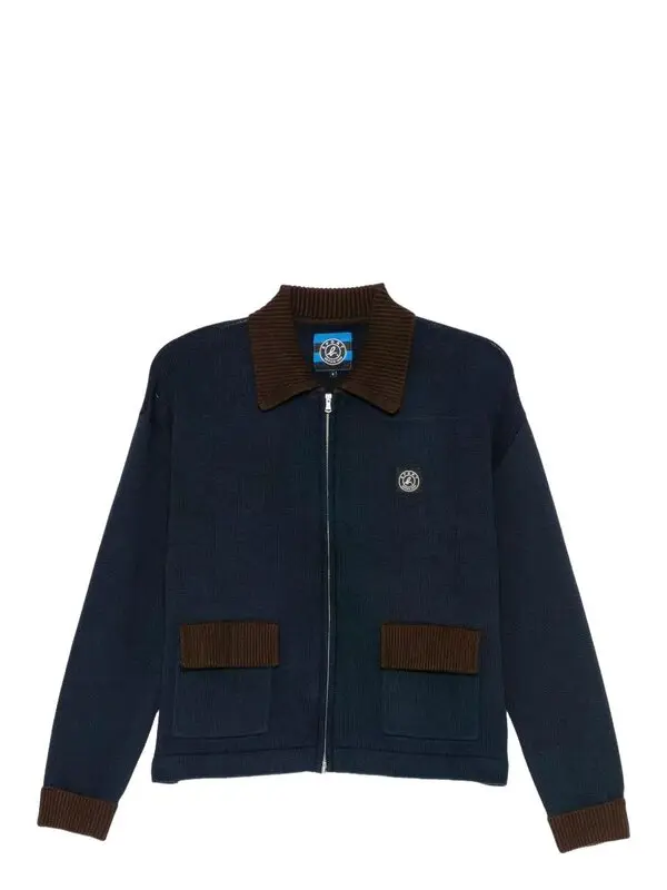 AGNES B. Sweater Bedale Cardigan - Blue