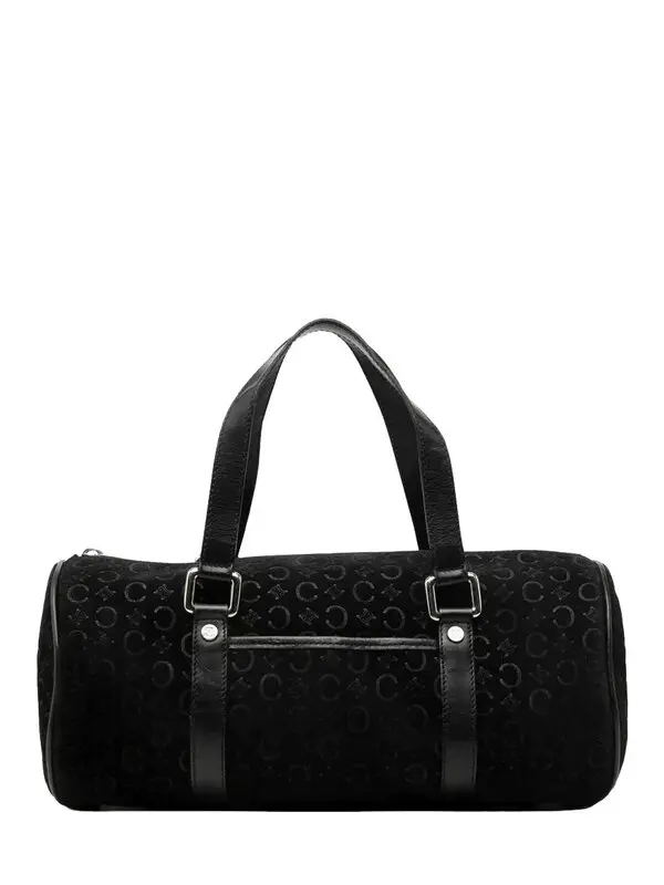 Celine 2000 C Macadam Suede Handbag - Black