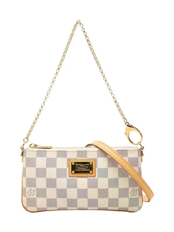 LOUIS VUITTON 2012 Damier Azur Pochette Milla Mm Shoulder Bag - White