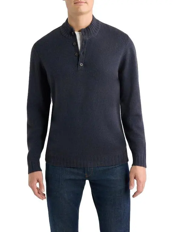 Johnnie-o Merino Wool & Yak Sweater - Navy