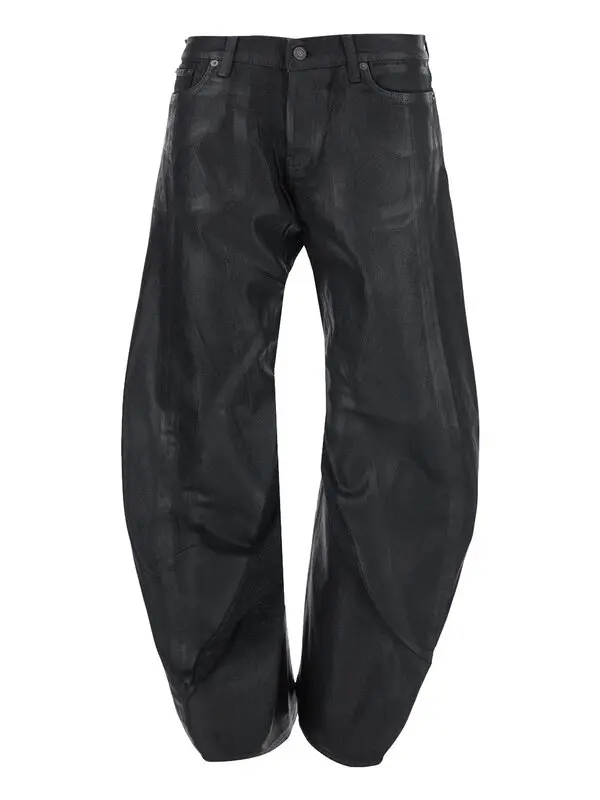 Acne Studios Black Jeans With Five-pocket Design In Denim Cotton - Multicolor