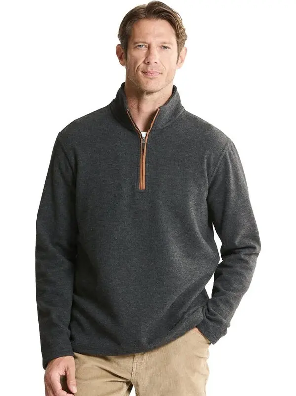 JACHS Wool Blend Knit Quarter Zip - Black