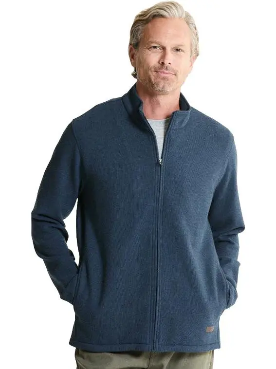 JACHS Brawny Rib Knit Full Zip - Blue