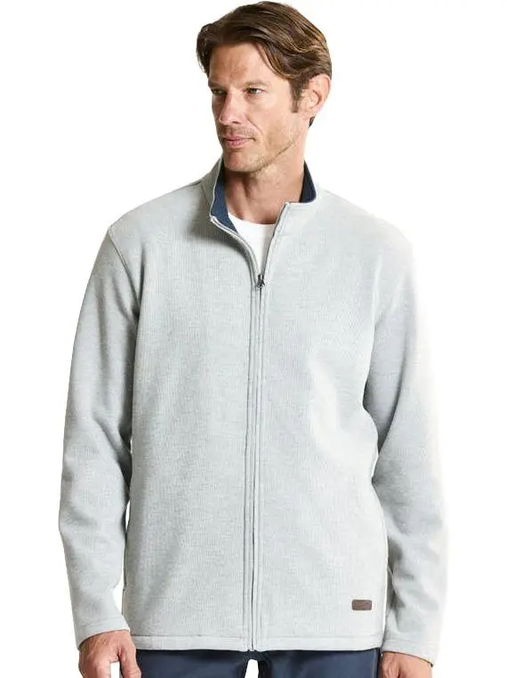JACHS Brawny Rib Knit Full Zip - Grey