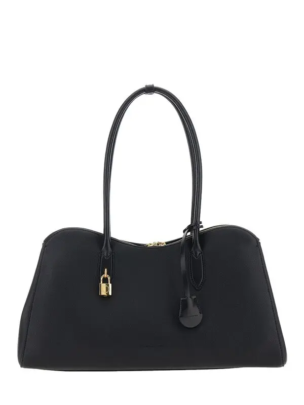 Stella McCartney Shoulder Bag 'ryder' With Two Top Handles And Lock Detail On The Front In Black Ecoleather For - Multicolor
