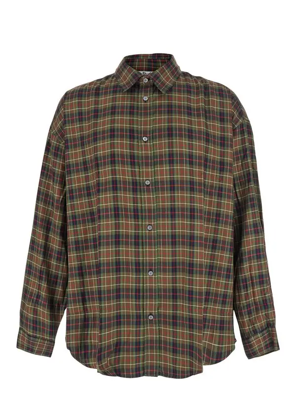 Acne Studios Multicolour Shirt With Cclassic Collar And All-over Check Motif In Cotton For - Multicolor