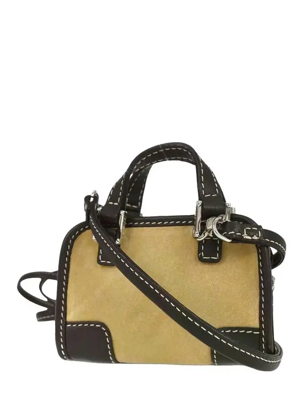 Loewe 2006 Anagram Embossed Leather-trim Tote Bag - Neutrals