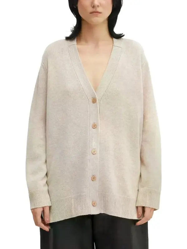 Maison Kitsuné V-neck Button-up Cardigan - Neutrals
