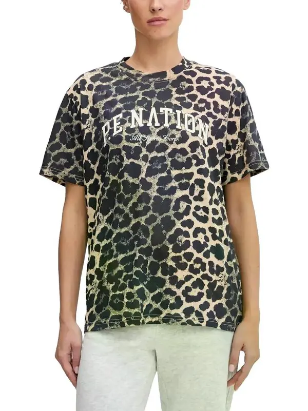P.E Nation Heritage Animal-print Short-sleeved T-shirt - Black