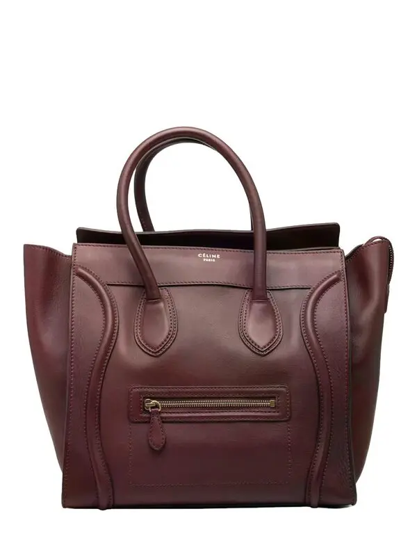 Celine 2011 Mini Smooth Calfskin Luggage Tote Bag - Red